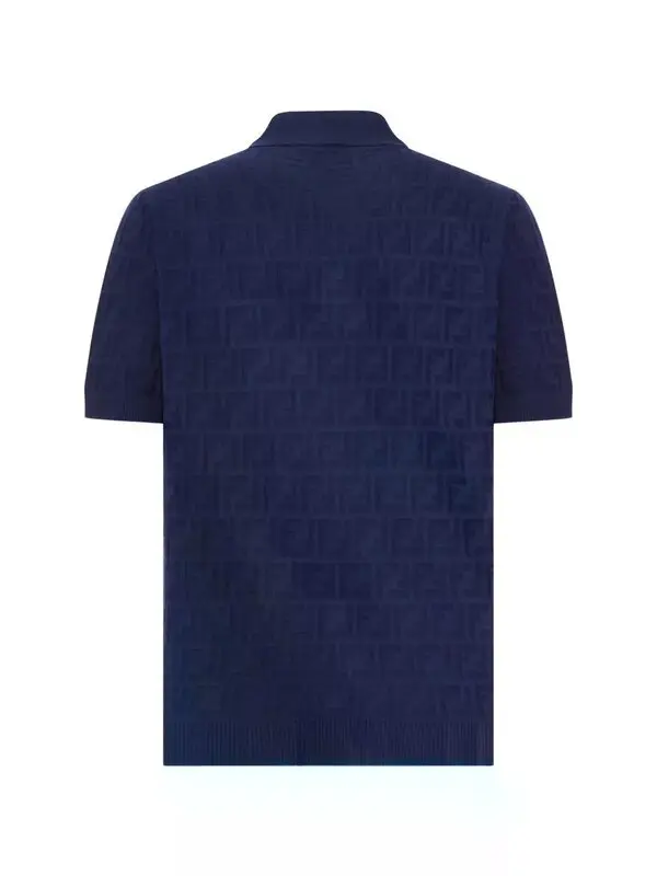 Fendi Ff-motif Polo Shirt - Blue