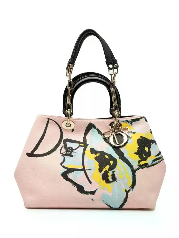 Dior 2014 Limited Edition Floral Printed Diorissimo Satchel