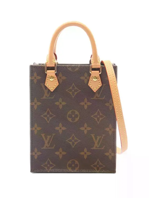 LOUIS VUITTON Monogram Petit Sac Plat Satchel