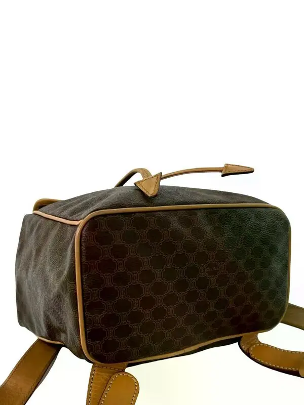 Celine 20th Century Macadam Coated Canvas Drawstring Backpack