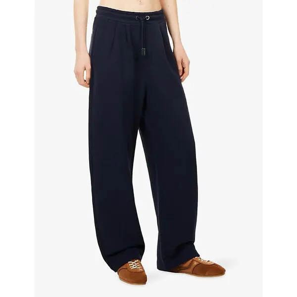 EMELLO Straight-leg Patch-pocket Cotton Jogging Bottoms