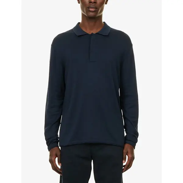 Nn07 Sammy Cotton And Silk-blend Polo Top