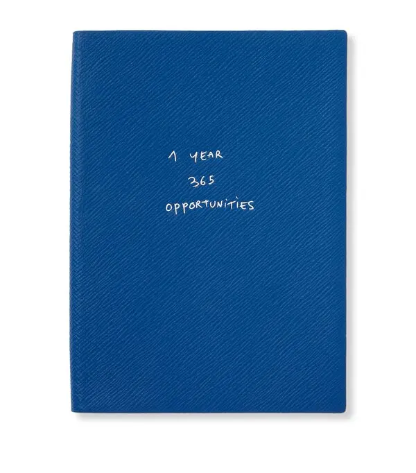 Smythson X Thomas Lélu Panama Leather 365 Opportunities Soho Notebook - Blue