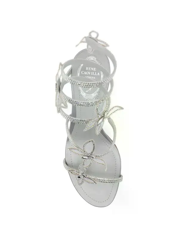Rene Caovilla 80mm Crystal-embellished Open Toe Sandals