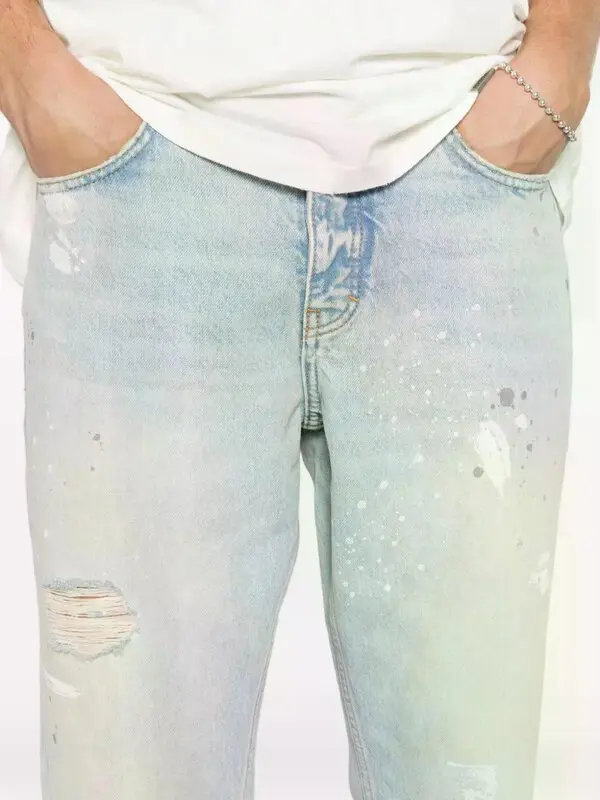 REPRESENT Paint-splatter Distressed Jeans