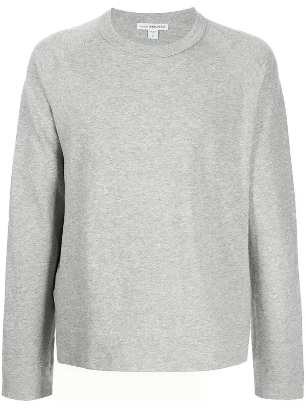 JAMES PERSE Crew Neck Fleece Sweatshirt - Grey