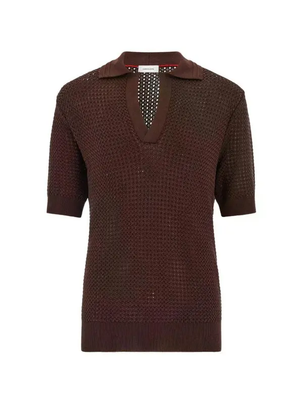 FERRAGAMO Short-sleeve Knitted Polo
