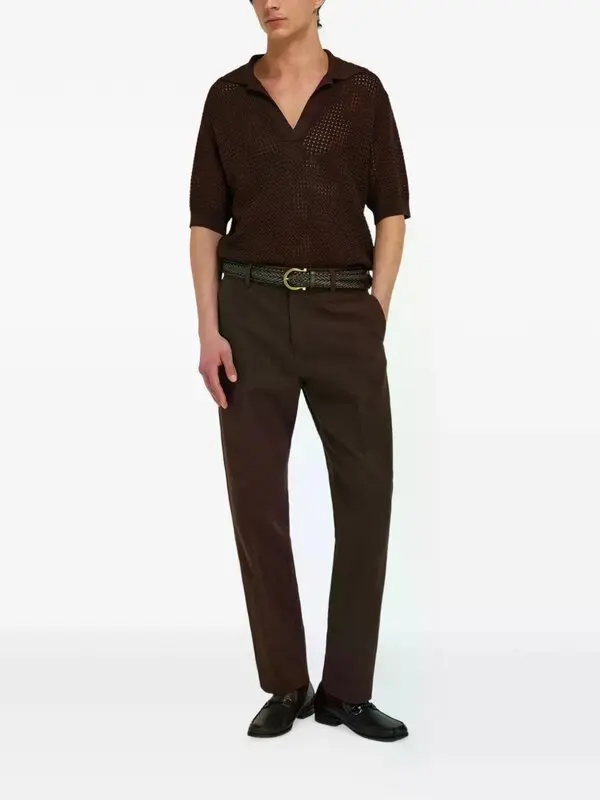 FERRAGAMO Short-sleeve Knitted Polo
