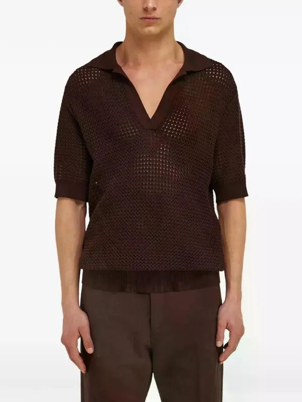 FERRAGAMO Short-sleeve Knitted Polo