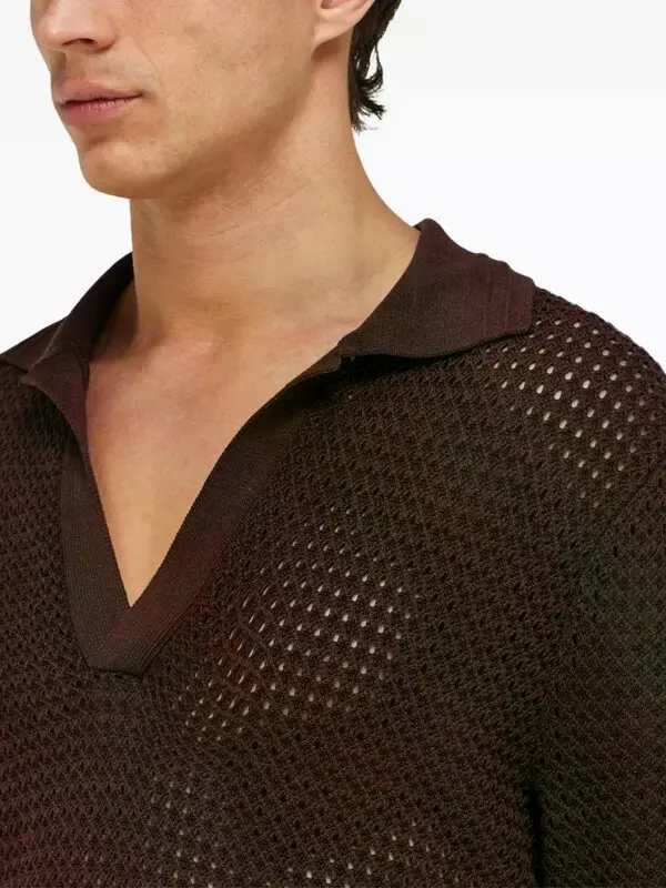 FERRAGAMO Short-sleeve Knitted Polo