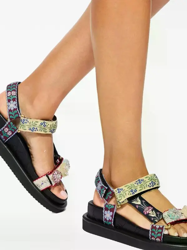Kurt Geiger Embellished Floral Embroidered Sandals