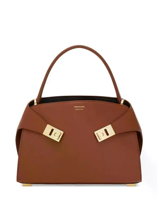 FERRAGAMO Hug Soft Bicolor Handbag - Brown