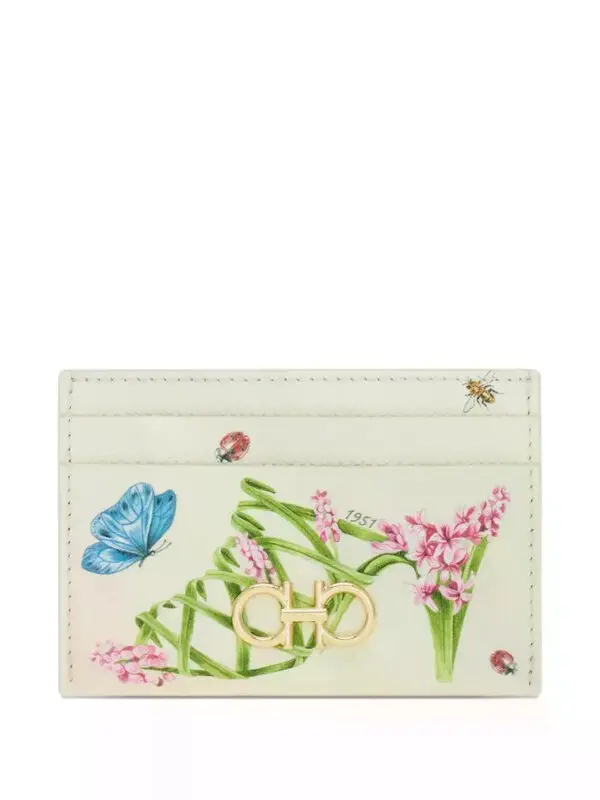 FERRAGAMO Gancini Credit Card Holder - Neutrals