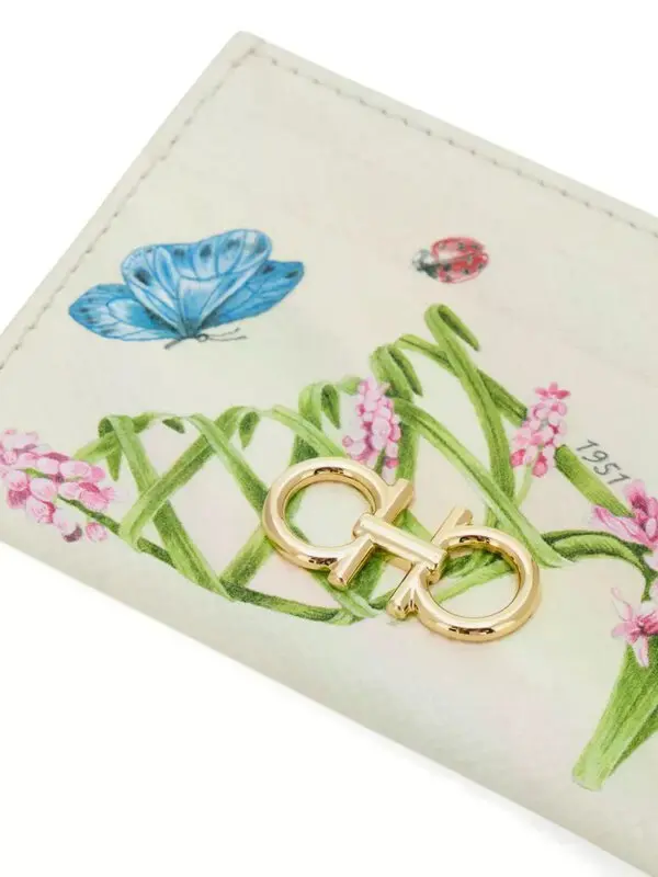 FERRAGAMO Gancini Credit Card Holder - Neutrals
