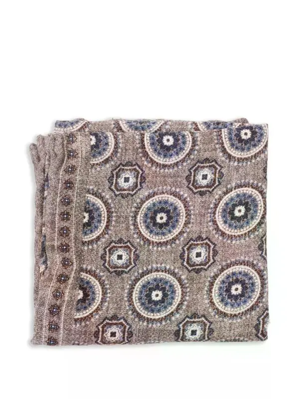 Brunello Cucinelli Patterned-jacquard Pocket Square - Neutrals