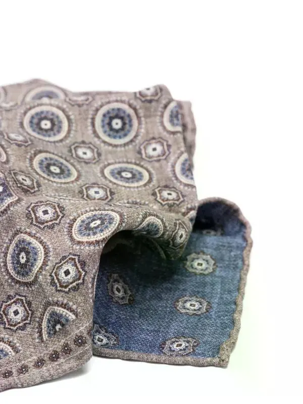 Brunello Cucinelli Patterned-jacquard Pocket Square - Neutrals