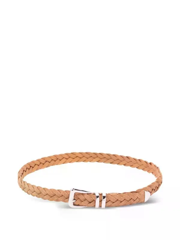 Brunello Cucinelli Braided Leather Belt - Brown