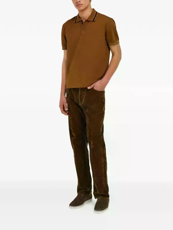 FERRAGAMO Short-sleeve Polo Shirt - Brown