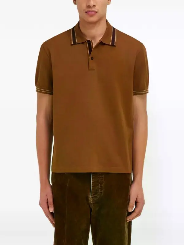 FERRAGAMO Short-sleeve Polo Shirt - Brown