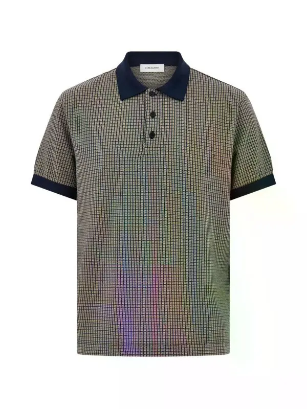 FERRAGAMO Patterned Short-sleeve Polo Shirt
