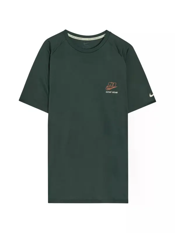 Nike Raglan Sleeve T-shirt With Logo Print - Green