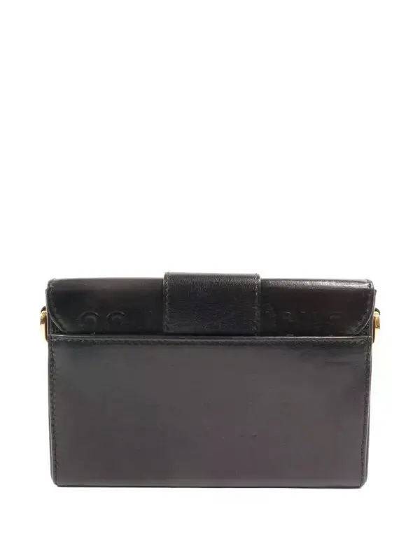 Dior 30 Montaigne Leather Shoulder Bag - Black