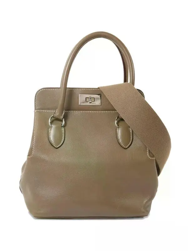 Hermès 2012 Toolbox 20 Leather Tote Bag - Brown