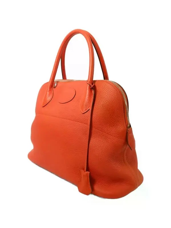 Hermès Bolide Leather Tote Bag - Red