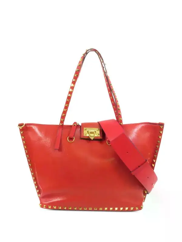 Valentino Garavani Rockstud Shoulder Bag - Red
