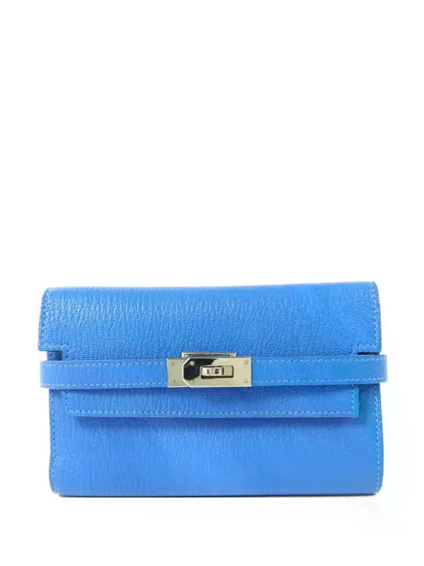 Hermès 2017 Kelly Trifold Wallet - Blue