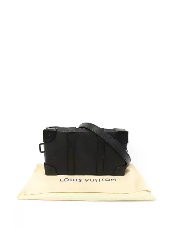 LOUIS VUITTON Monogram Taurillon Soft Trunk Shoulder Bag - Black