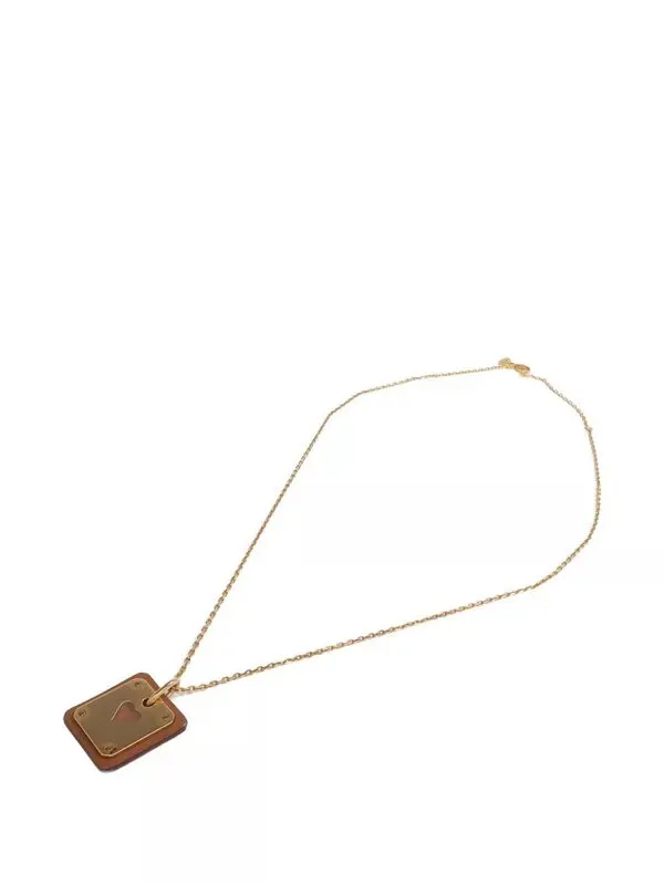 Hermès As De Coeur Leather Necklace