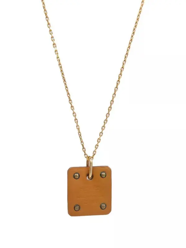 Hermès As De Coeur Leather Necklace