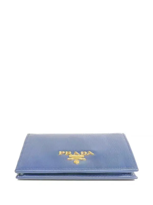 Prada Logo-plaque Leather Wallet