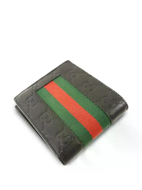 Gucci Gg Signature Web-stripe Bifold Wallet