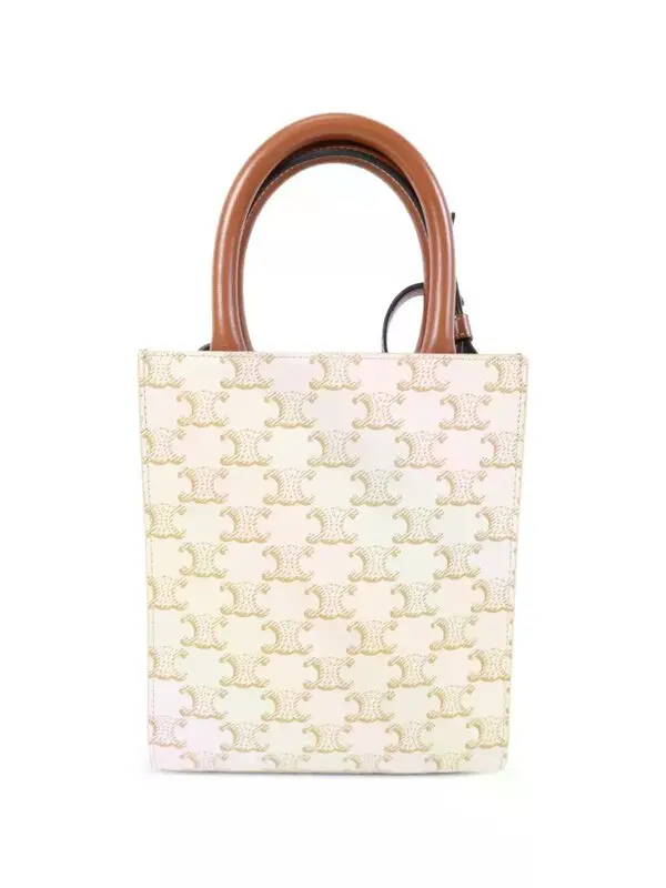 Celine Triomphe Logo Print Canvas Cabas Tote Bag