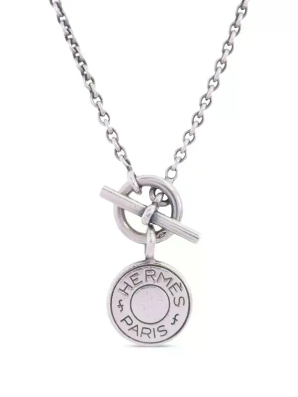 Hermès Sterling Amulettes Ex-libris Necklace