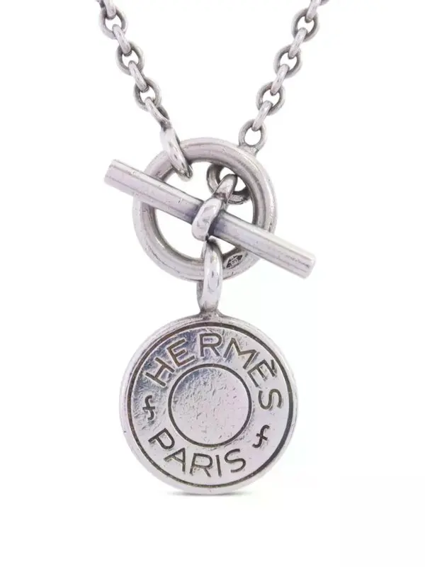 Hermès Sterling Amulettes Ex-libris Necklace