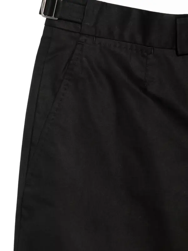 Zegna Navy Pressed Crease Trousers With Side Adjusters