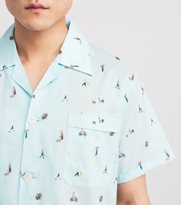 Derek Rose Cotton Ledbury Pyjama Set - Blue