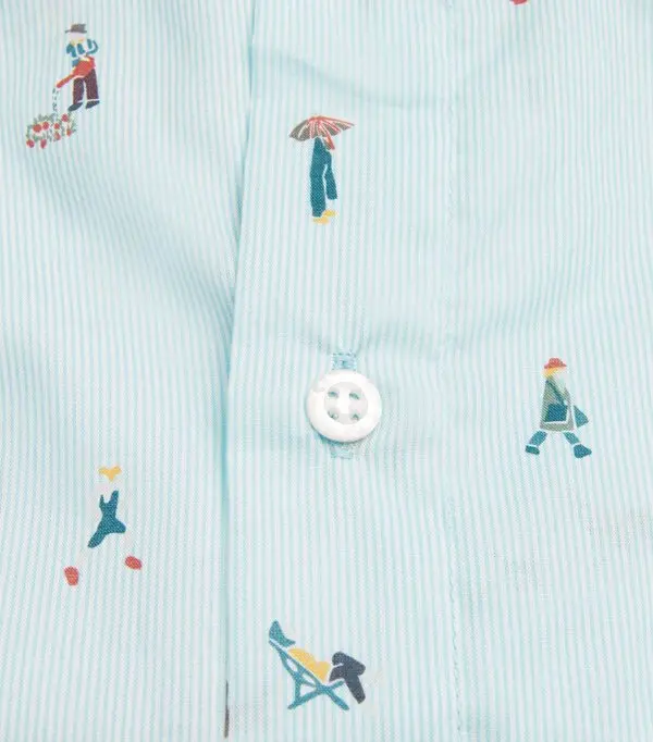Derek Rose Cotton Ledbury Pyjama Set - Blue