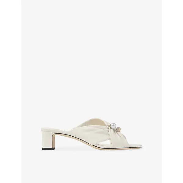 JIMMY CHOO Rafi 45 Soft Leather Mules