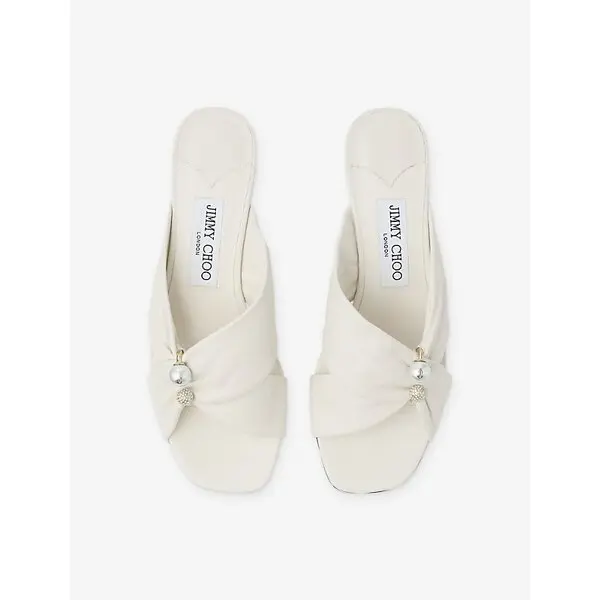 JIMMY CHOO Rafi 45 Soft Leather Mules