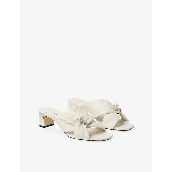 JIMMY CHOO Rafi 45 Soft Leather Mules
