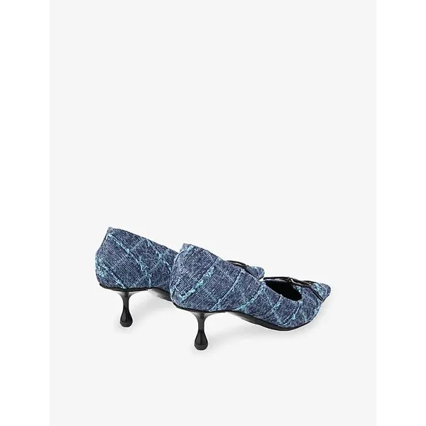 JIMMY CHOO Scarlett 50 Lace Up Pumps - Denim
