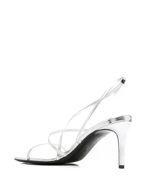 Khaite Loop Metallic-effect Strappy Sandals
