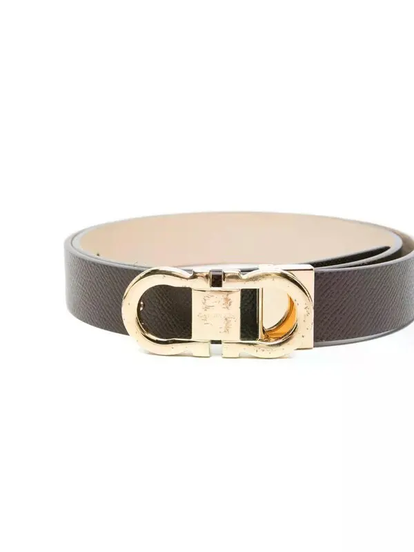 FERRAGAMO Gancini Reversible Belt - Brown