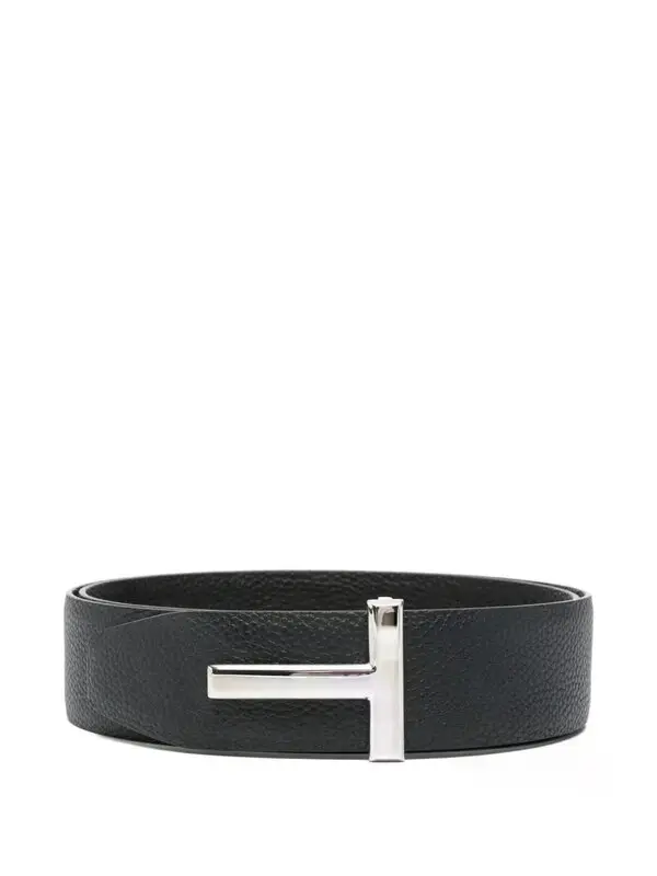 TOM FORD Reversible T-buckle Belt - Black