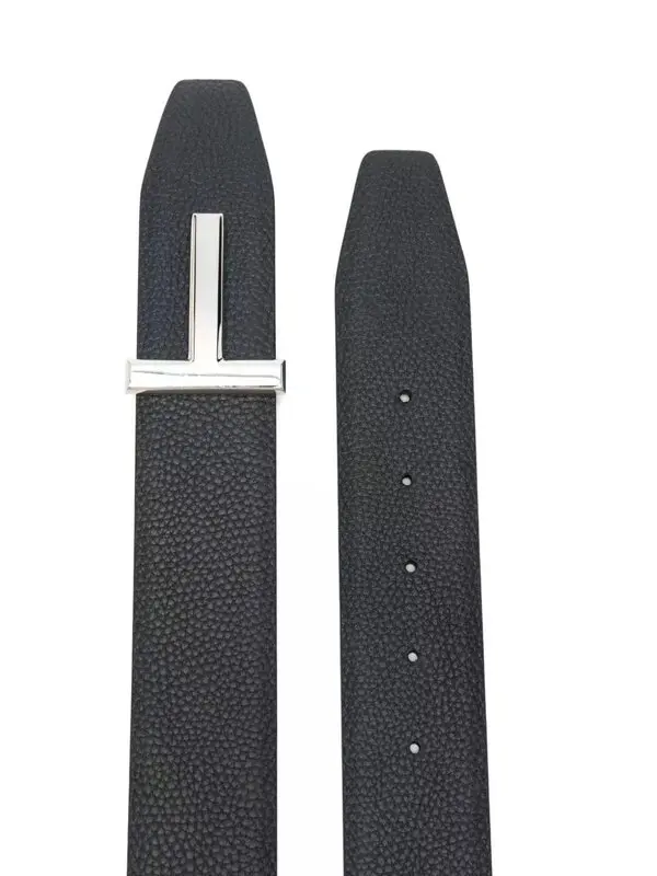 TOM FORD Reversible T-buckle Belt - Black