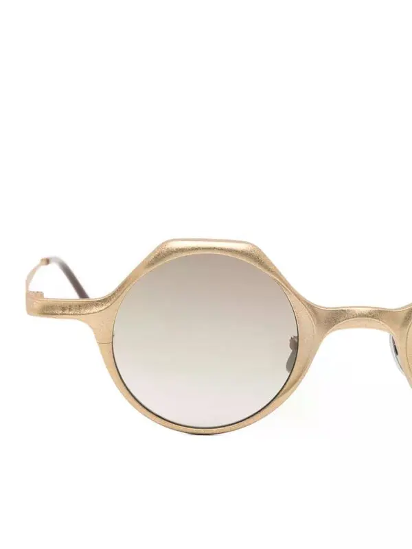RIGARDS Round Geometric Frame Sunglasses - Gold